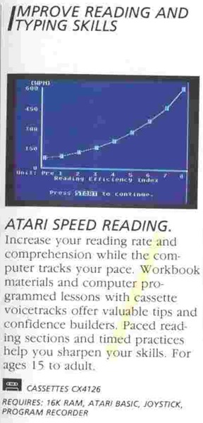 AtariWiki V3.1: Atari Speed Reading